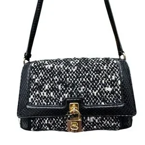 Dolce & Gabbana | Bags | Dolce Gabbana Tweed Python Shoulder Bag With ...